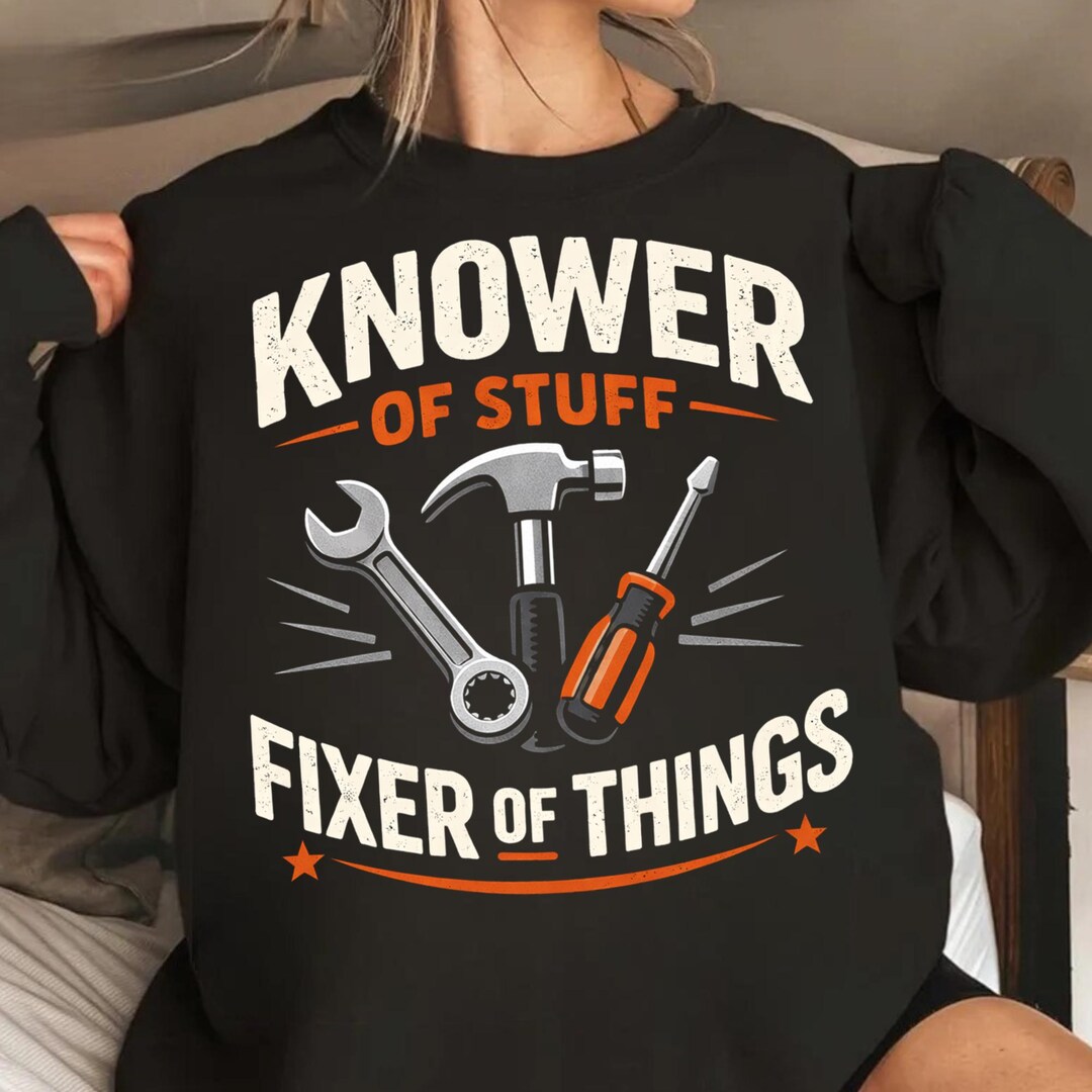 Funny Handyman Clipart PNG: Knower of Stuff, Fixer of Things (digital ...