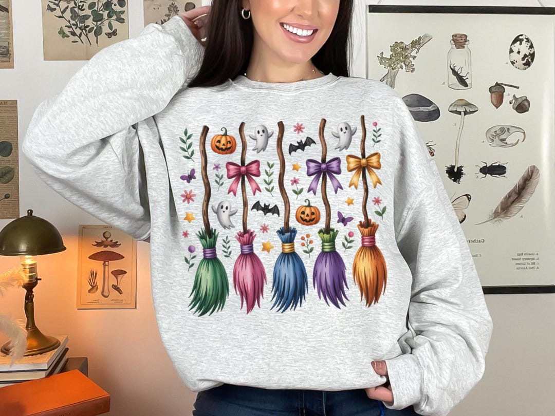Kawaii Witch Brooms PNG Clipart : Pastel Halloween Designs (digital ...