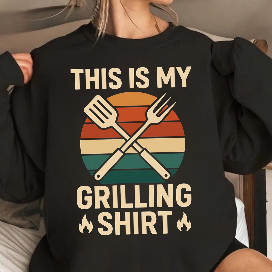 Funny BBQ Grilling Shirt PNG: Retro Cookout Design (digital Download ...