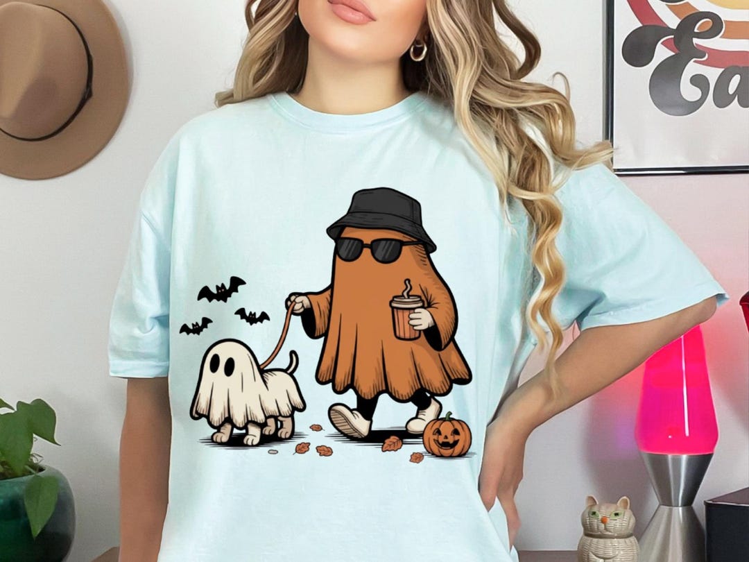 Ghost Pug Dog Coffee Halloween PNG SVG (digital Download) - Etsy