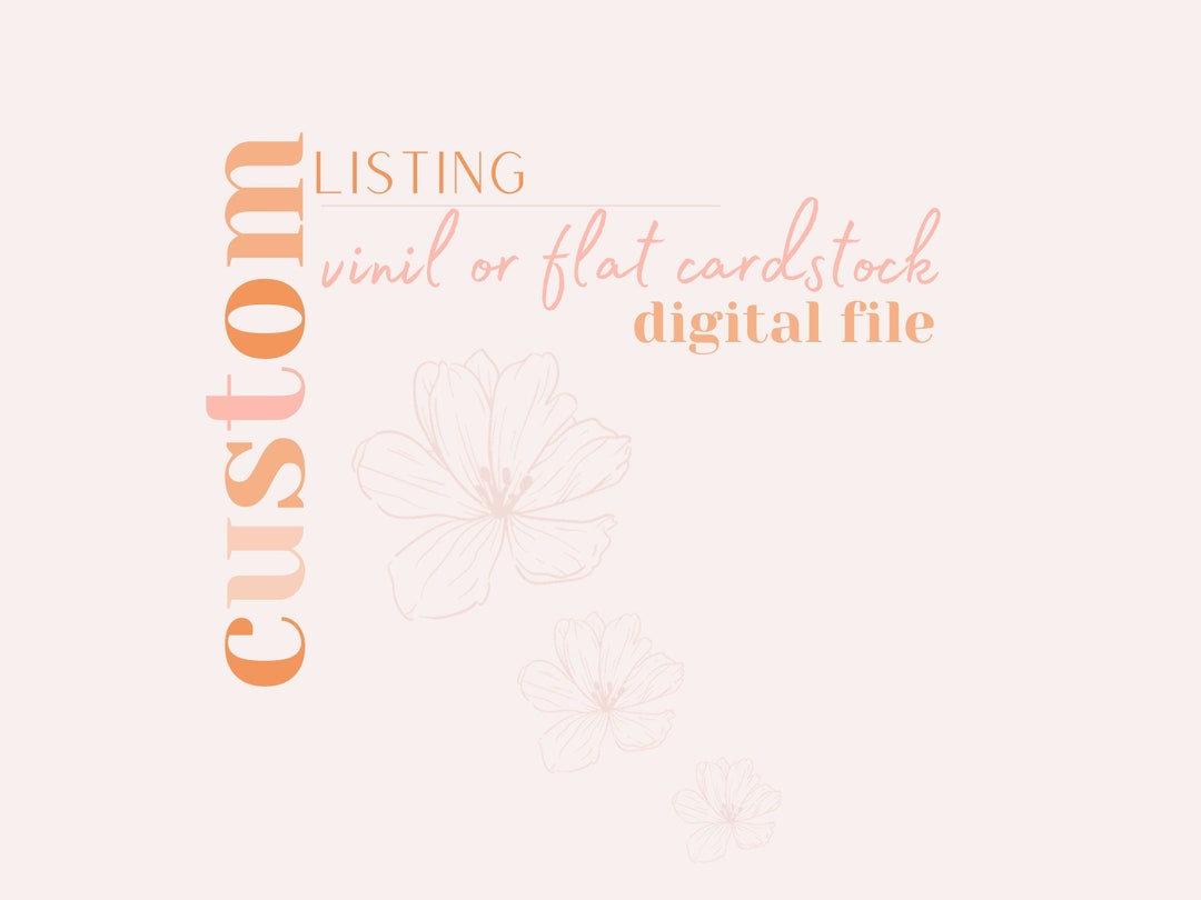 Custom Vinyl or Flat Digital File Design - Etsy