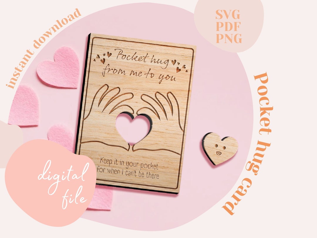 Valentines Pocket Hug SVG, Heart Pocket Hug File - Etsy