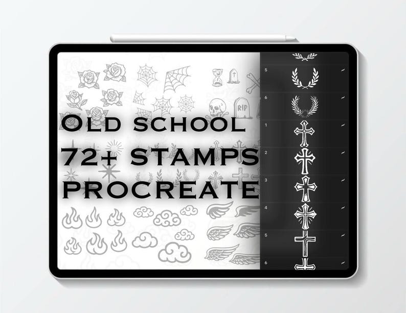 Old School STAMPS PROCREATE - Etsy