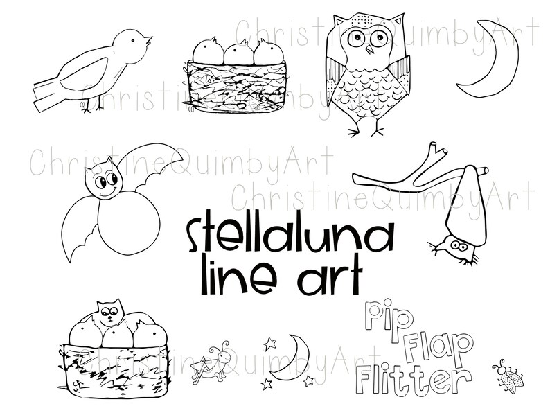 Stellauna Children's Books Clip Art Bats Teacher Materials - Etsy
