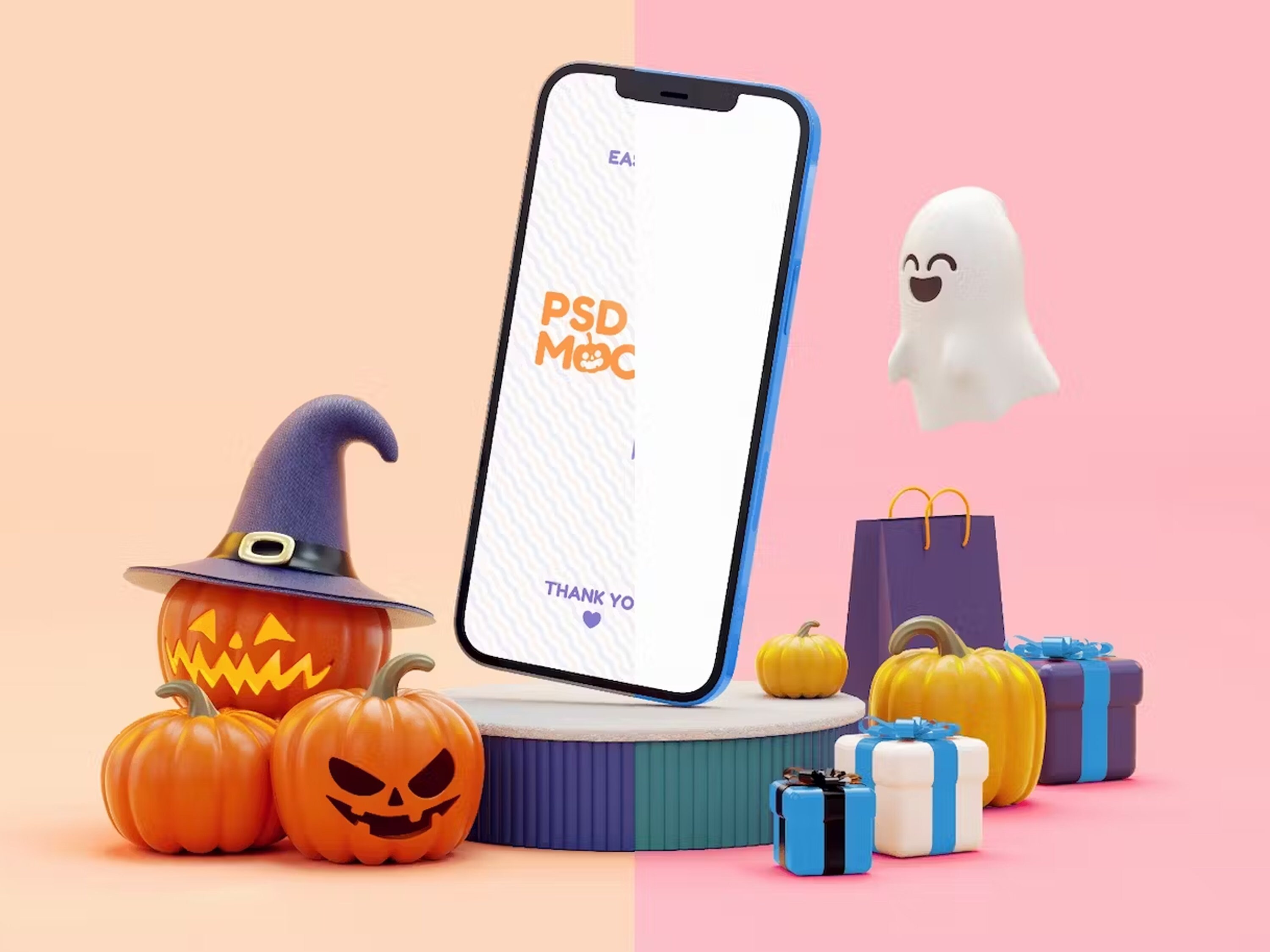 Halloween Phone Mockup Halloween Mockup Halloween Phone Template ...
