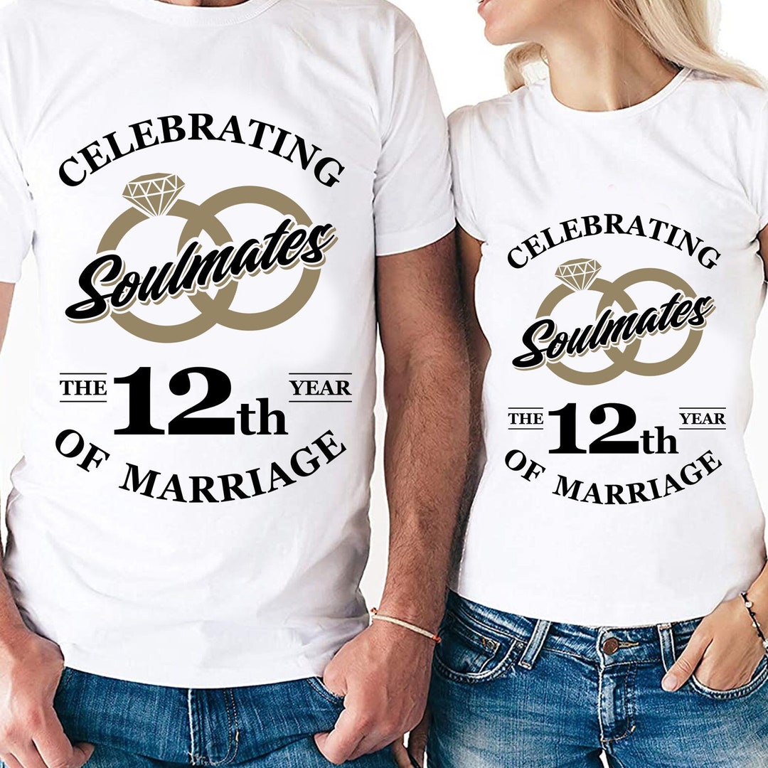 Soulmates Celebrating the 12th Year of Marriage Cut Files | Cricut ...