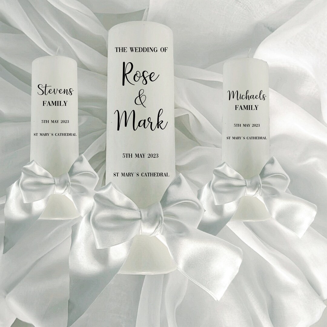 Unity/ Church Wedding Candle Set - Etsy