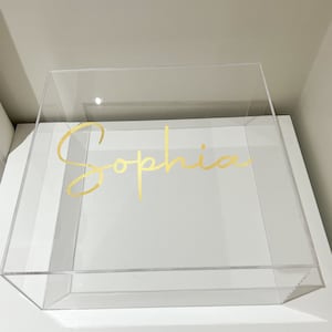 Large Acrylic Clear Christening Box Personalised Christening Box ...