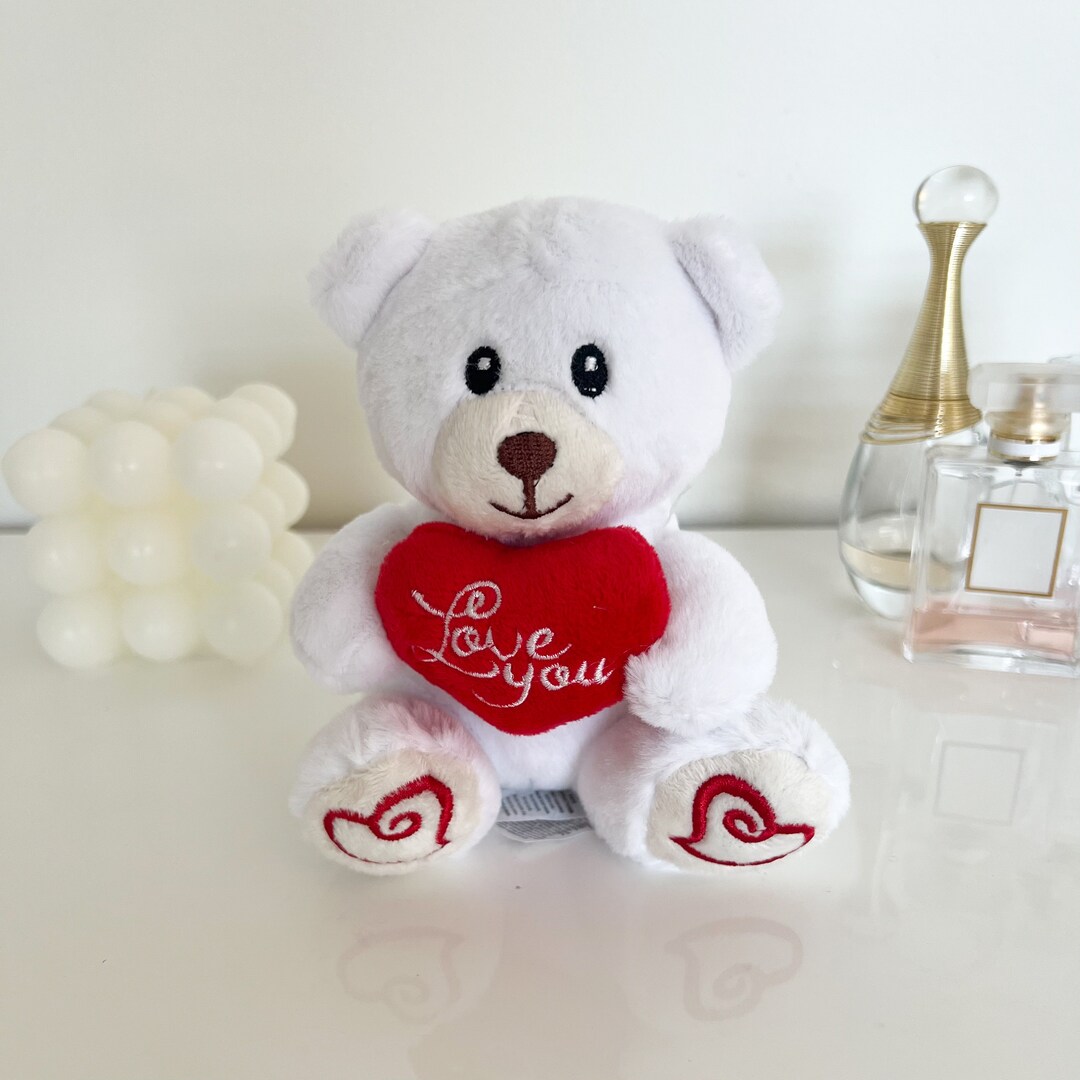 Teddy Bear With Heart, Valentines Bear, Gift for Her - Etsy