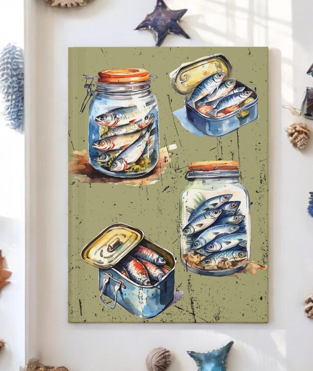 Vintage Sardines Recipe Journal, Mediterranean-inspired Hardcover ...