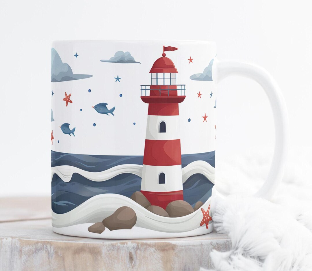 Nautical Mug, Marine Life, Sea Life Coffee Mug for Marine Biologists ...