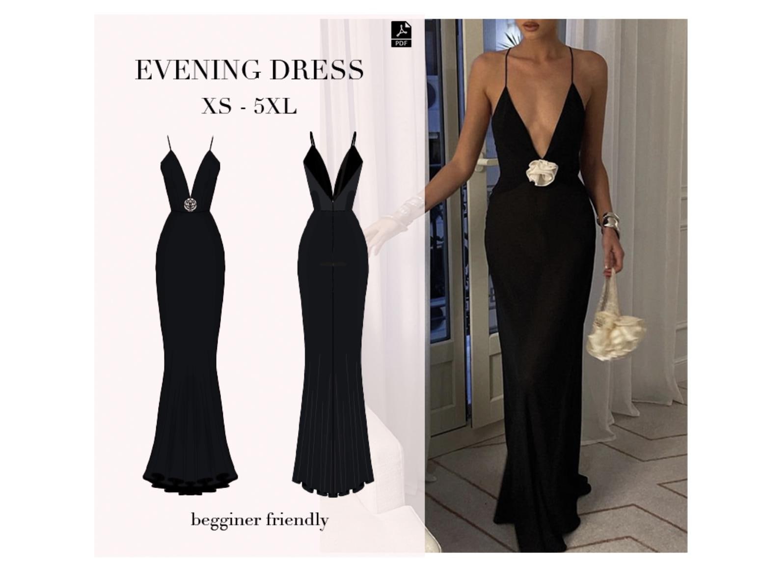 Evening Dress PDF Pattern / Digital Graduation Dress Pattern /womens ...