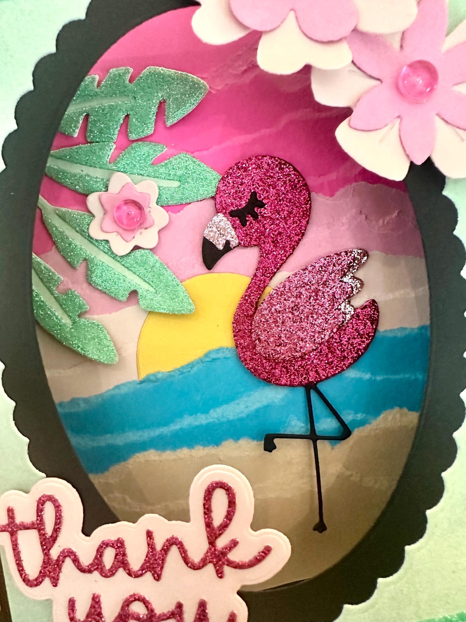 Shadow Box Flamingo Card Kit! Youtube Demo in My Channel Demo Donna - Etsy