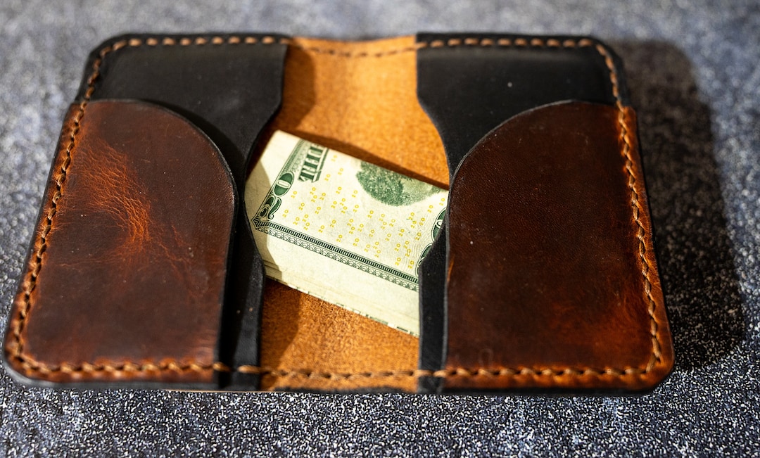 Handmade Leather Bifold Wallet Full Grain Leather Personalized Wallet ...