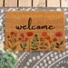 Floral Welcome Mat, Housewarming Gift, Floral Doormat, Porch Decoration ...