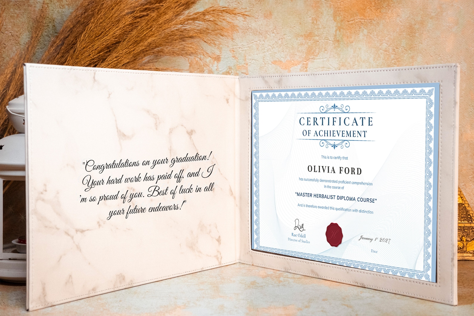 Graduation Gift, Leather Diploma Holder, Monogrammed Diploma Holder ...