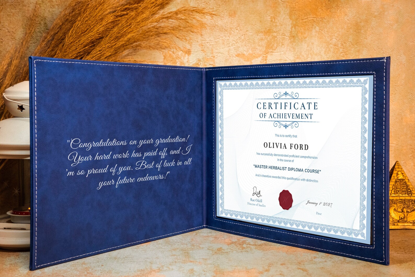 Graduation Gift, Leather Diploma Holder, Monogrammed Diploma Holder ...