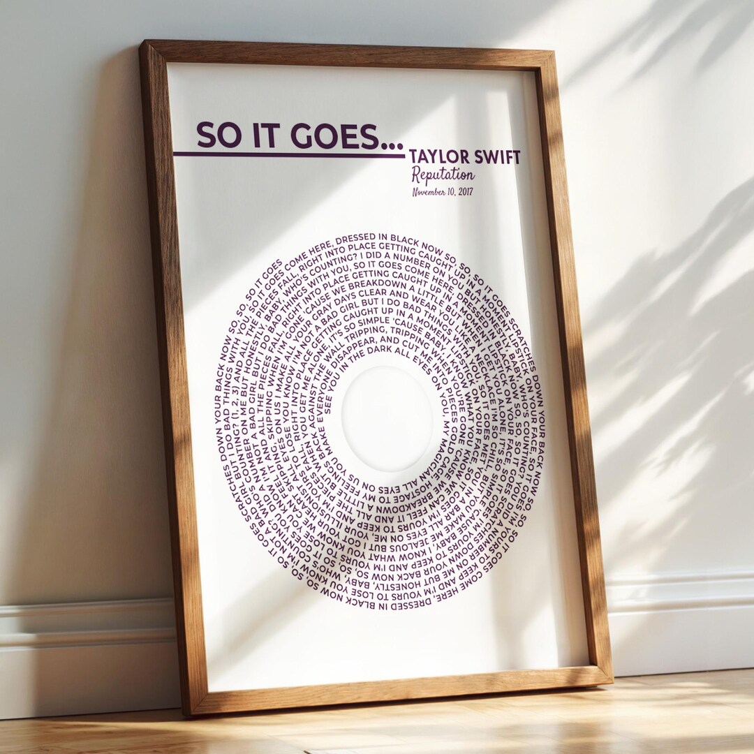 Personalized Vinyl Lyrics Poster, Custom Music Poster, Customized Music ...