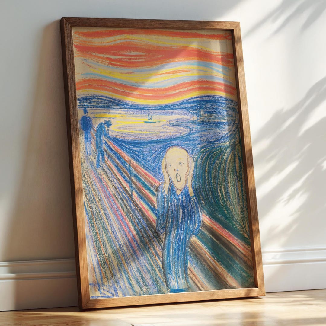 The Scream Framed Wall Art, Edvard Munch the Scream Framed Art, Modern ...