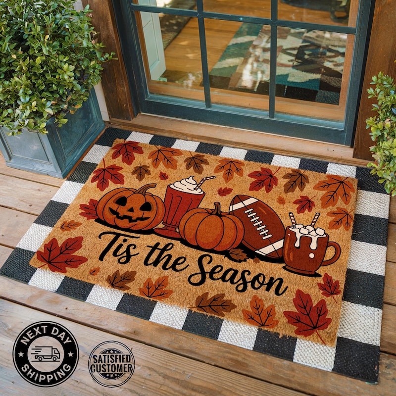 Coir Doormat Fall Welcome - Etsy