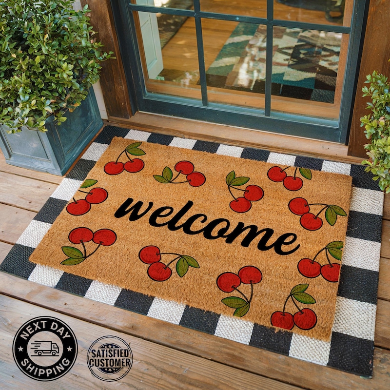 Door Mat Cherries - Etsy
