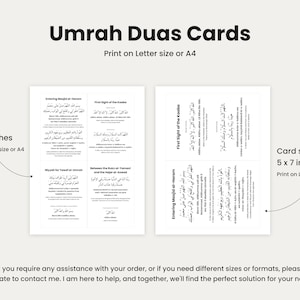 Printable Umrah Dua Cards - Arabic, Transliteration, English Translation, Digital Printable Duas ...