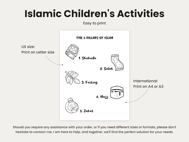 Islamic Children's Activity Printable Sheets, Muslim Kids Activity, Islamic Worksheets, Coloring ...