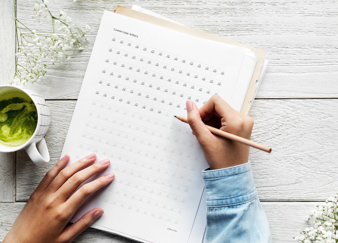 Cursive Handwriting Practice Workbook - Alphabet, Words, and Sentences ...