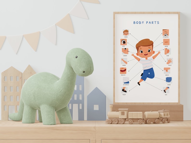 Body Parts, Educational Poster, Printable Wall Art, Digital Download ...