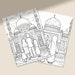 2 Islamic Coloring Pages for Kids Mosque Visit and Family Time ...