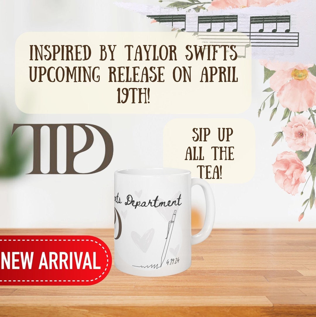 Taylor Swift TTPD NEW 11 Oz Cute Mug for Swiftie, Girl Birthday Unique ...