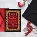 Red and Gold Graduation Invite, Ornate Gold Grad Ceremony Invite ...