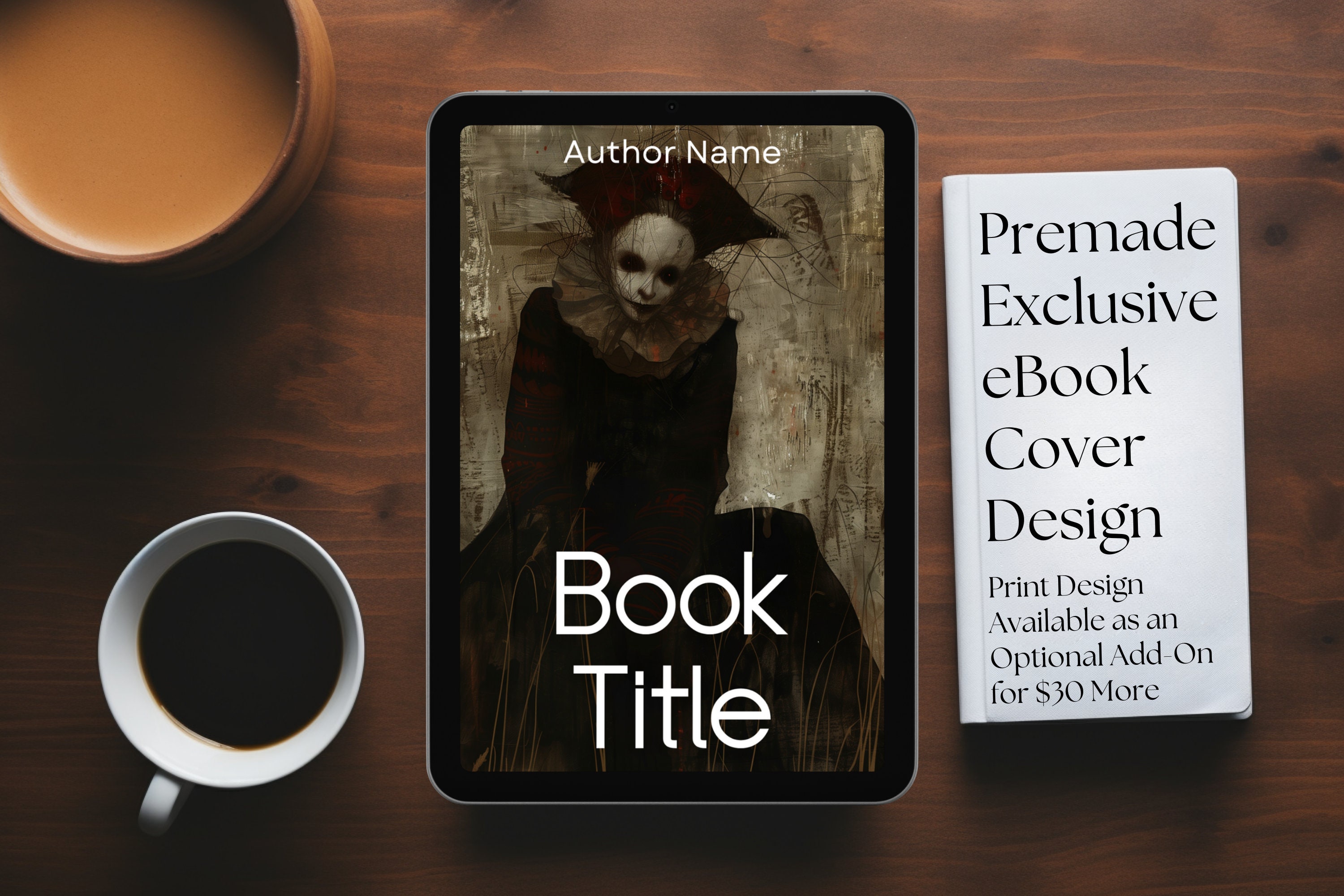 Premade Book Cover Design, Horror Ebook Cover, Readymade Digital Gothic ...