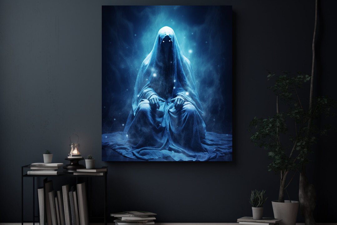Somber Specter: Printable Wall Art, Ghost Art Prints, Whimsigoth Art ...