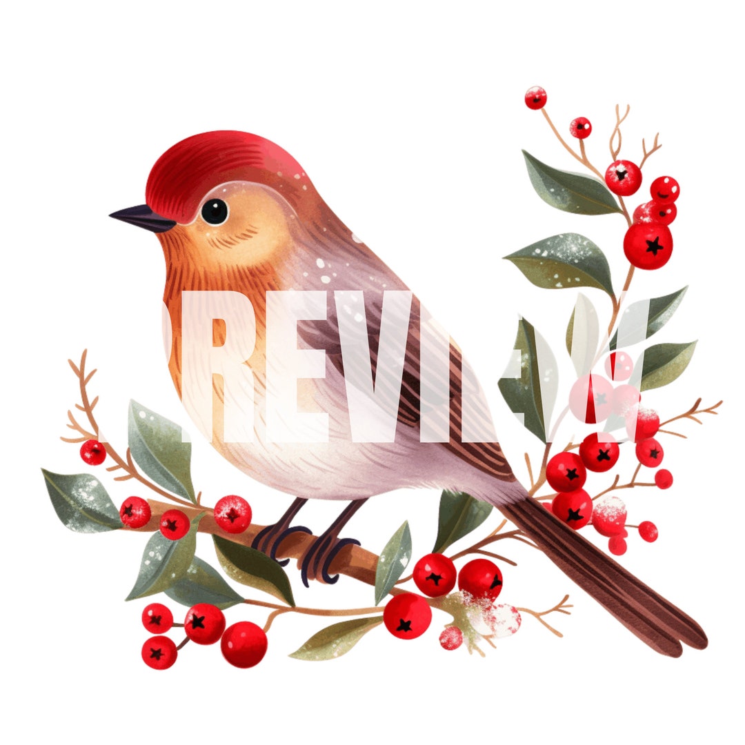 Winter Bird Clipart, Beautiful Avian Clip Art Design, High-quality PNG ...