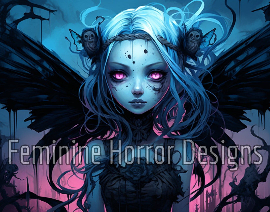 Fairy Pastel Goth Printable Wall Art, Fairy Art Print, Gothic Fairy Art ...