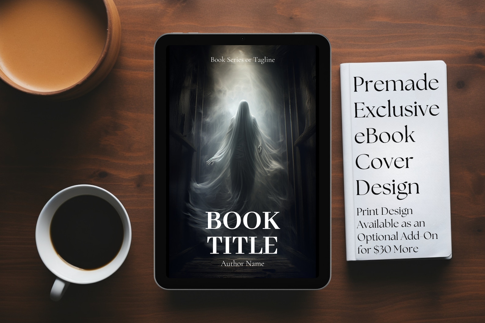 Premade Book Cover Design, Horror Ebook Cover, Ghost Digital Book Cover ...