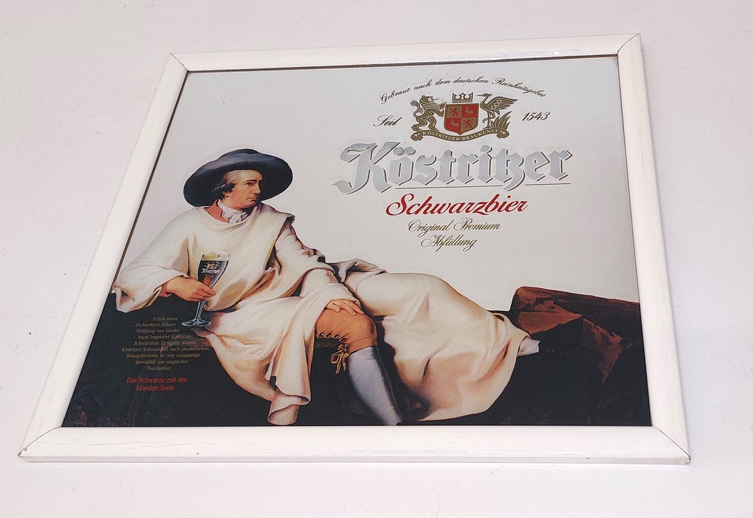 Köstritzer Mirror Goethe / Advertising Mirror / German Beer ...
