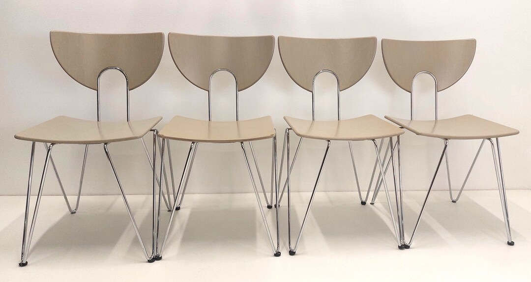 Set of 4 Mikado Dining Chairs by Kusch & Co / 70s West Germany / Mid ...