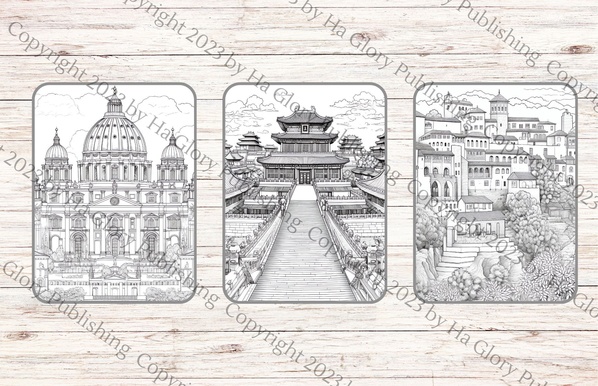 25 Famous Places(landmarks) Coloring Pages, Printable Coloring ...