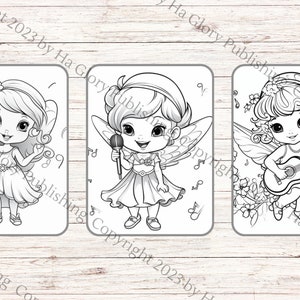 Music Fairies Coloring Pages Printable Fairy Coloring Sheets Fairy ...