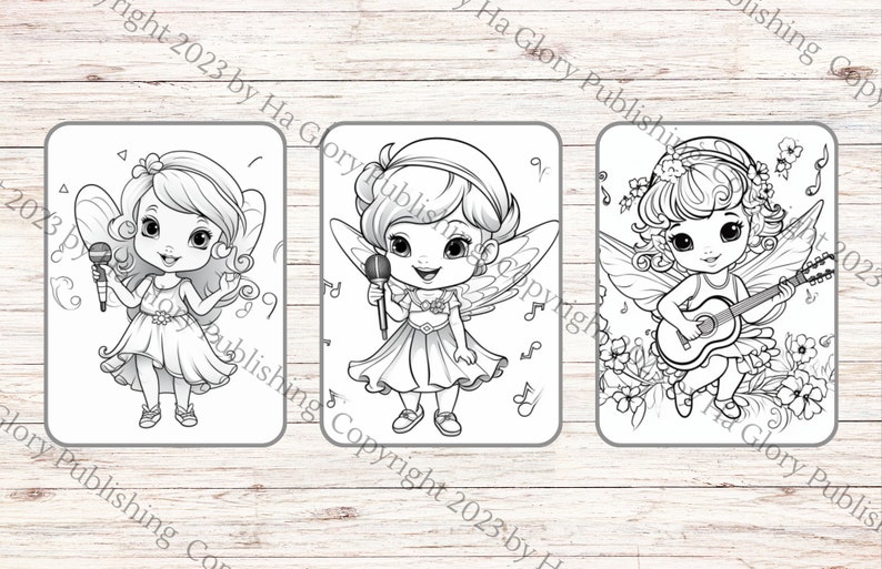 Music Fairies Coloring Pages Printable Fairy Coloring Sheets Fairy ...