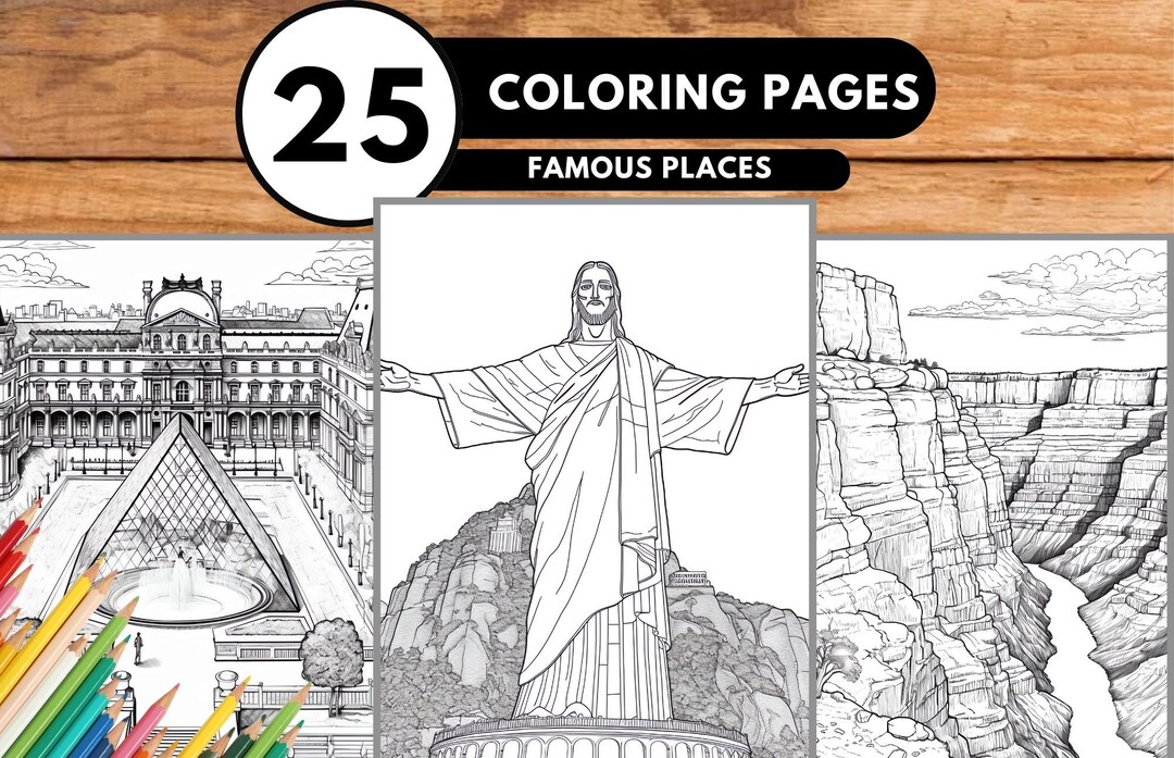25 Famous Places(landmarks) Coloring Pages, Printable Coloring ...