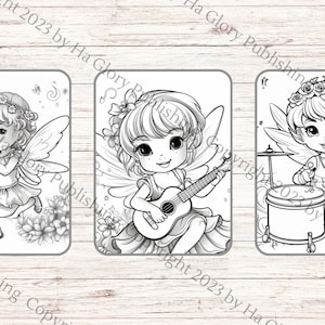 Music Fairies Coloring Pages Printable Fairy Coloring Sheets Fairy ...