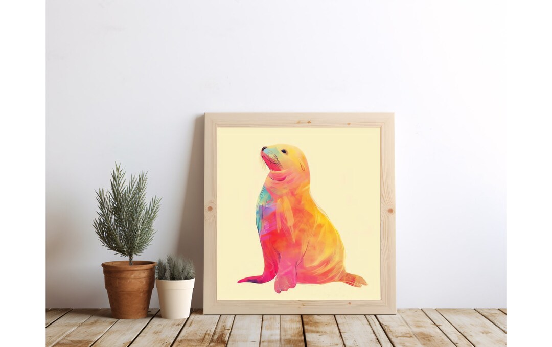 Seal Wall Art: Instant Download in 5 Sizes - Etsy