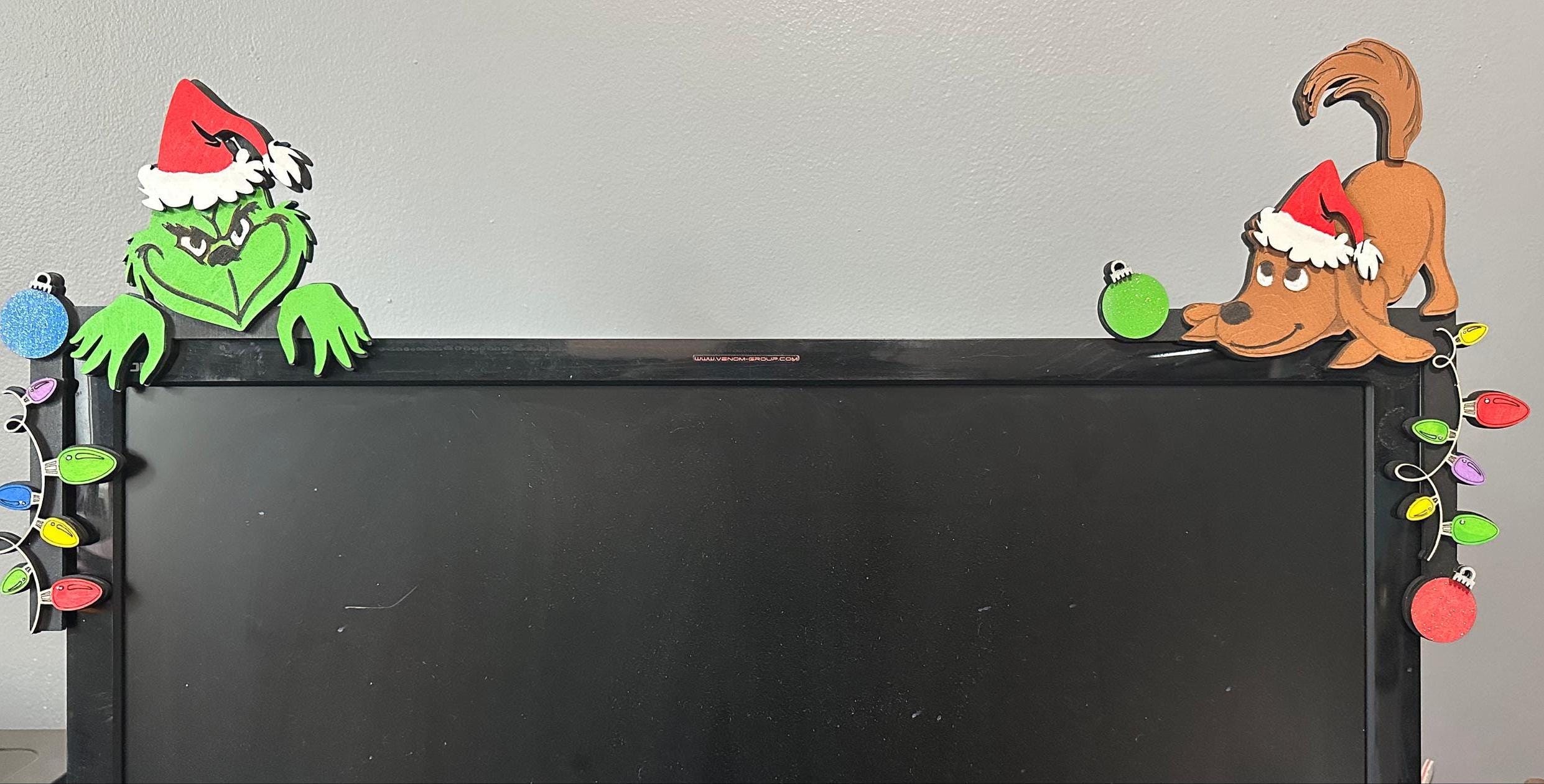 Grinch Door Corner Decoration, Computer Corner, Picture Frame ...