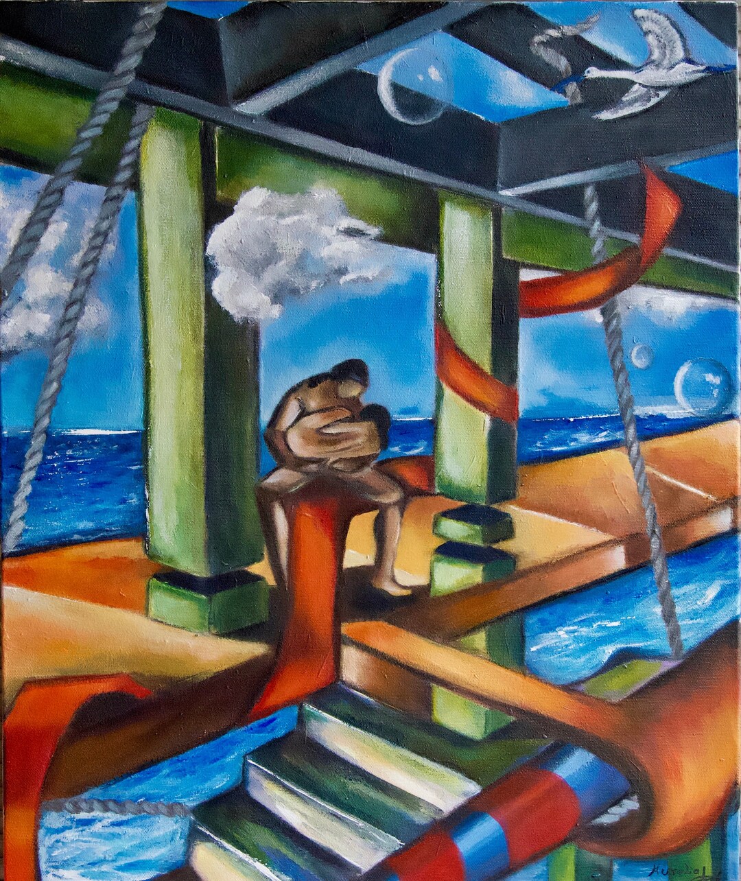 Contemporary Art Oil Painting Surreal, Symbolic, Expressionist - Etsy