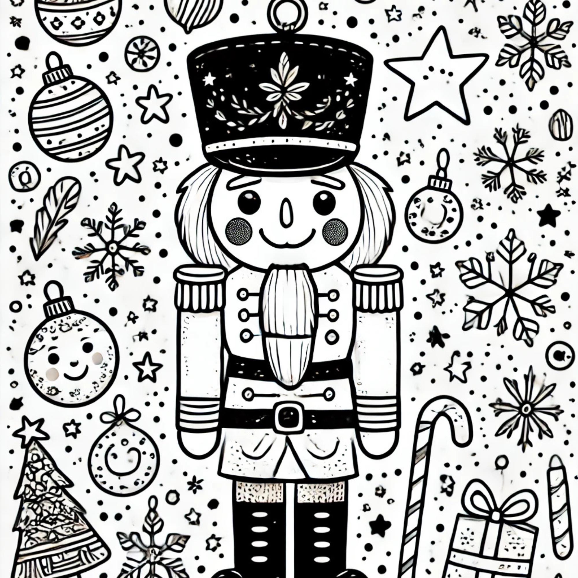 25 Christmas Themed Coloring Pages. A Fantastic 25-page Coloring Book ...