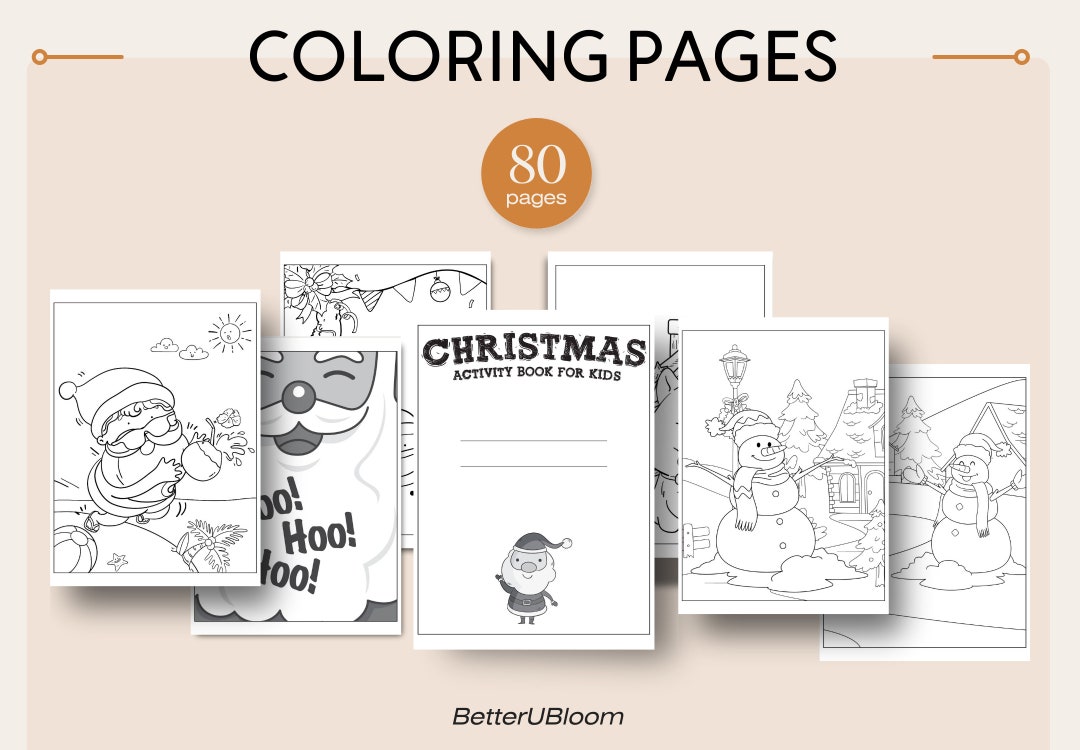 Printable Christmas Coloring Pages, 80 Pages Printable Christmas ...