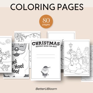 Printable Christmas Coloring Pages, 80 Pages Printable Christmas ...